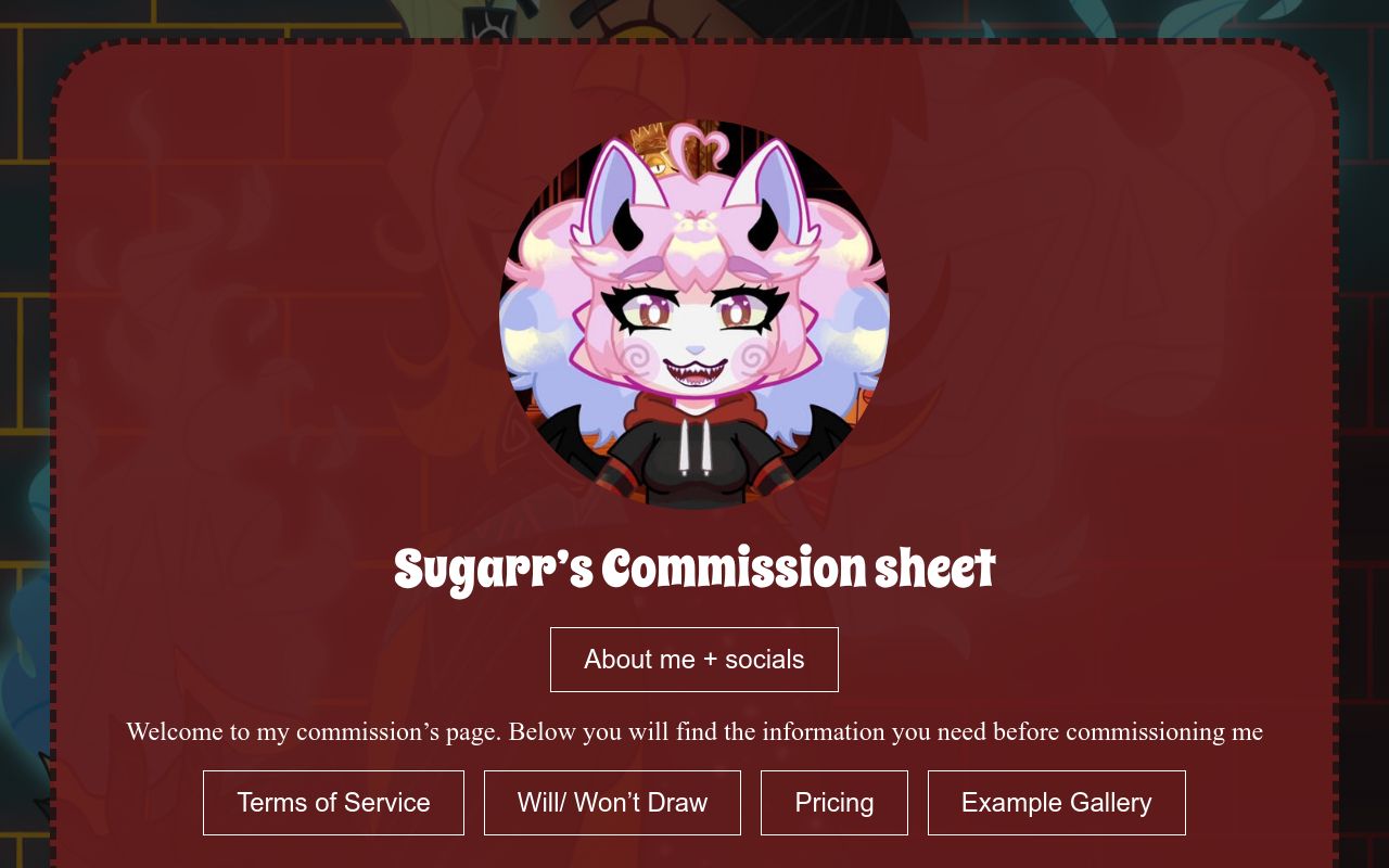 Sugarr’s Commisions